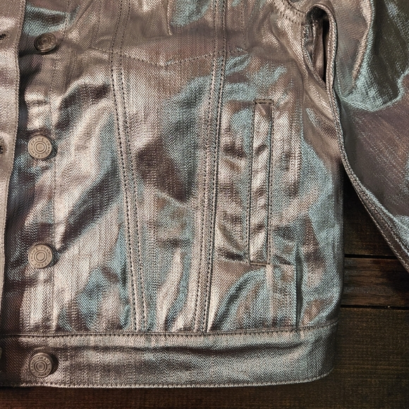 Frame Denim | Jackets & Coats | Frame Le Vintage Silver Luxury Denim ...